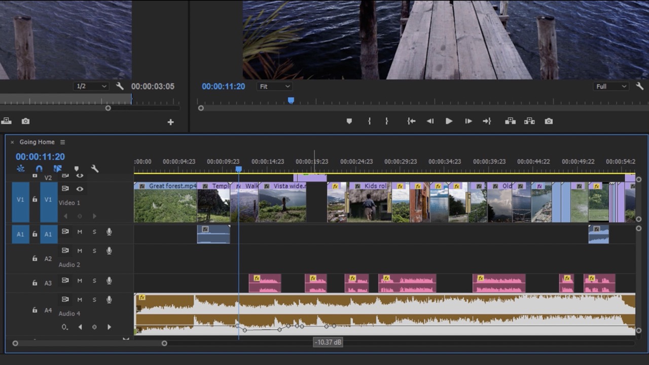 Adjust volume over time - Template Premiere Pro Free