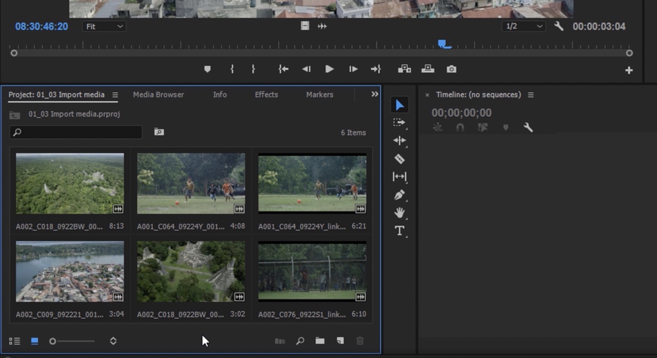 Import media - Template Premiere Pro Free