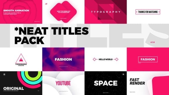 Neat Titles Pack - Template Premiere Pro Free