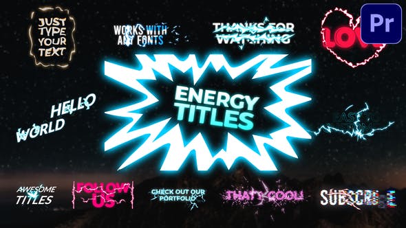 Energy Titles Pack - Template Premiere Pro Free