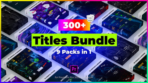 9 in 1 Titles Pack Bundle - Template Premiere Pro Free