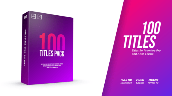 100 Titles Pack - Template Premiere Pro Free