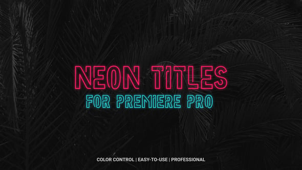 Neon Titles - Template Premiere Pro Free