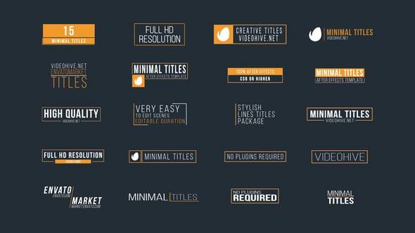 20 Minimal Titles - Template Premiere Pro Free