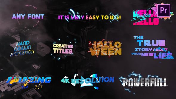 Creative Colorful Titles | Premiere Pro MOGRT - Template Premiere Pro Free