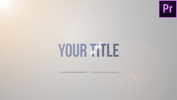 Quick & Clean Title Sting - Template Premiere Pro Free