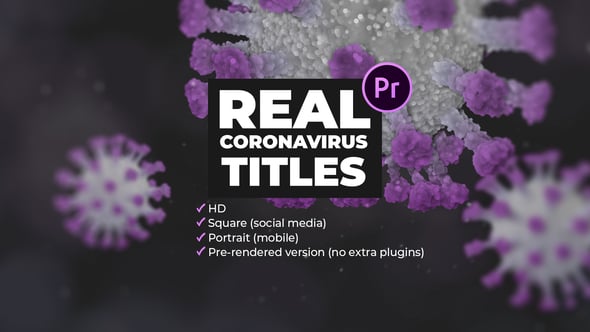 Real Coronavirus Titles for Premiere Pro - Template Premiere Pro Free